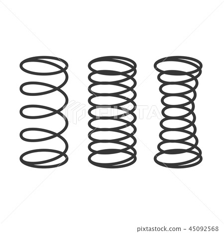Mattress Spring Set on White Background. Vector - Stock Illustration ...