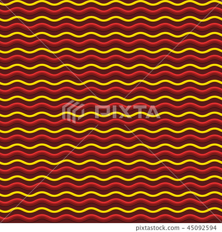 Abstract Red and Yellow Waves Seamless Pattern... - Stock Illustration ...