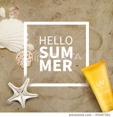 Summer frame, summer background, summer... - Stock Illustration ...