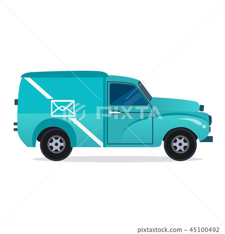 Delivery blue van icons collection - Stock Illustration [45100492] - PIXTA