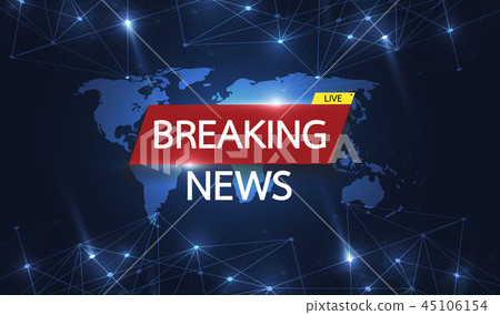 Breaking news live on world map connection - Stock Illustration ...