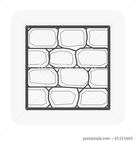 concrete block icon - Stock Illustration [45115405] - PIXTA