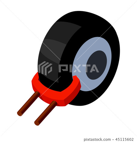 Wheel clamp icon in cartoon style isolated on... - Stock Illustration ...