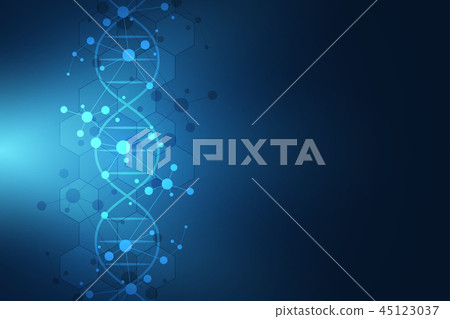 DNA strand and molecular structure. Genetic... - Stock Illustration ...