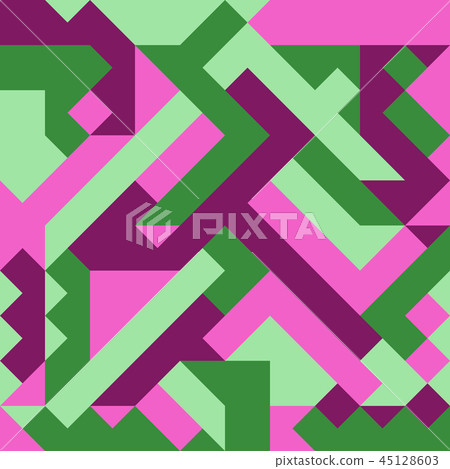 Seamless pattern of simple objects in colors - Stock Illustration ...