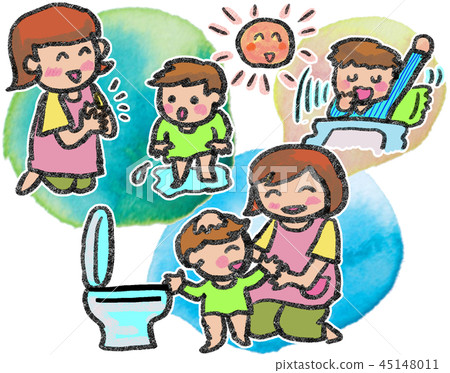 Toilet training ★ pee ★ discipline ★ toddler - Stock Illustration ...