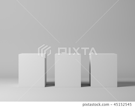 Abstract geometric shape on grey 3d rendering - Stock Illustration ...