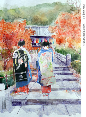 Autumn Leaves Painting Japanese