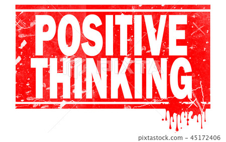 Positive thinking in red frame - Stock Illustration [45172406] - PIXTA