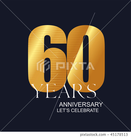 60 years anniversary vector icon, symbol, logo - Stock Illustration ...