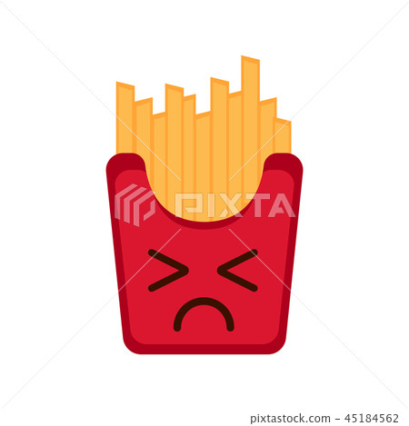 Isolated sad french fries emote - Stock Illustration [45184562] - PIXTA