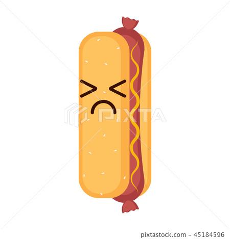 Isolated sad hot dog emote - Stock Illustration [45184596] - PIXTA