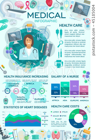 Healthcare insurance medical infographic, vector-插圖素材 [45185004] - PIXTA圖庫