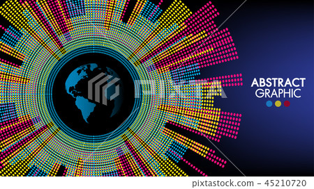 Abstract technology and science world, Colorful. - Stock Illustration ...