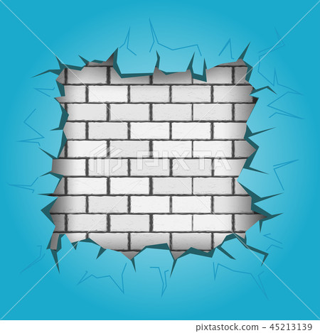 square hole in blue wall - Stock Illustration [45213139] - PIXTA