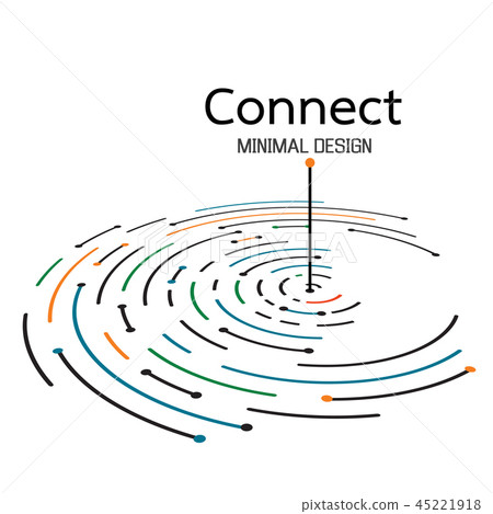 Abstract network connection. icon logo design - Stock Illustration ...