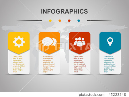 Infographic design template with rounded rectangle - Stock Illustration ...