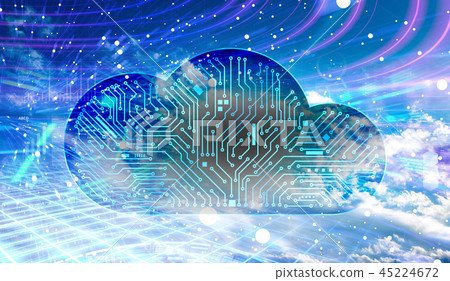 Cyber background material - Stock Illustration [45224672] - PIXTA