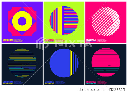 Simplicity Geometric Design Set Clean Lines and... - Stock Illustration ...