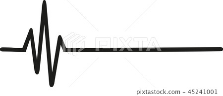 Heartbeat with long line - Stock Illustration [45241001] - PIXTA
