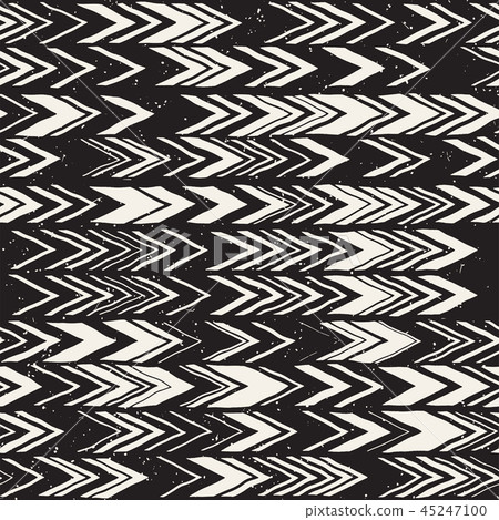 Seamless hand drawn style chevron pattern in... - Stock Illustration ...