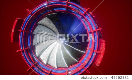 Rotate Jet Engine Turbine - Stock Illustration [45262881] - PIXTA