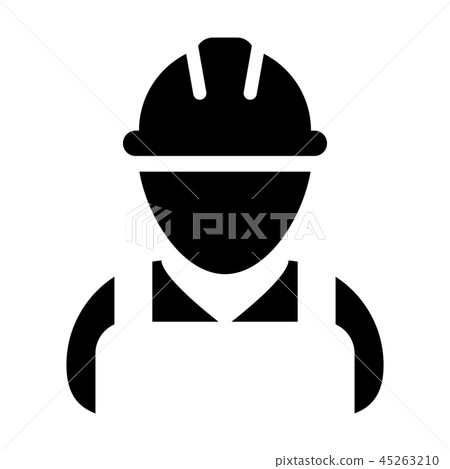 Support worker icon vector male construction sign - Stock Illustration ...