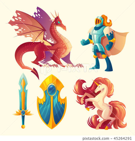 set of fantasy game design objects - Stock Illustration [45264291] - PIXTA