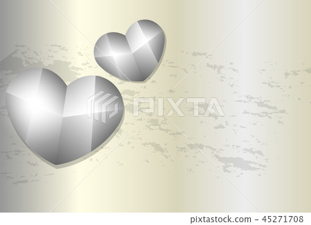 Two metal hearts on metal background - Stock Illustration [45271708 ...