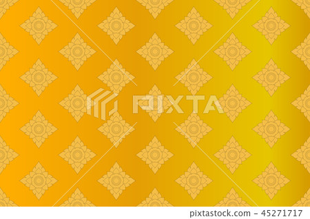 Golden Thai vintage pattern vector background - Stock Illustration ...