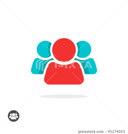 Group of three people icon vector isolated,... - Stock Illustration ...