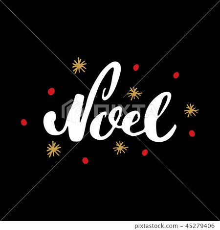 Merry Christmas Calligraphy Lettering Noel Vector - Stock Illustration ...