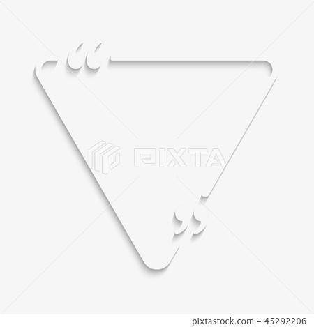 Vector Triangle Speech Bubble Quote Blank Template - Stock Illustration ...
