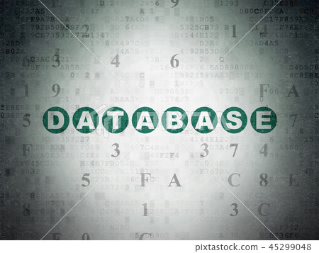 Database concept: Database on Digital Data... - Stock Illustration ...