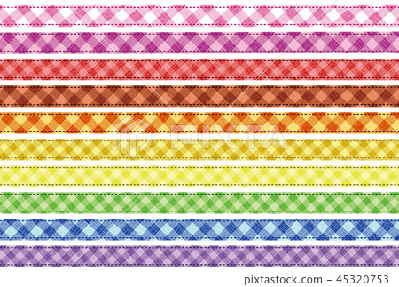 Checked tape style line set - Stock Illustration [45320753] - PIXTA