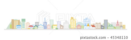 Town (simple) - Stock Illustration [45348110] - PIXTA
