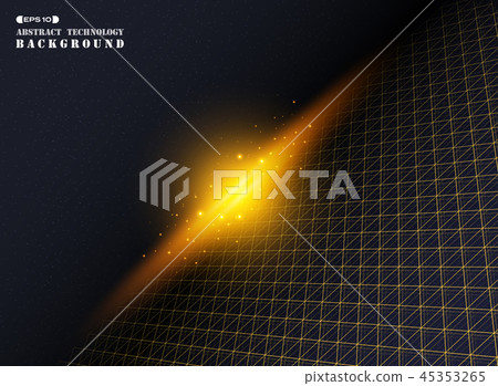 Futuristic technology abstraction gold geometric - Stock Illustration ...