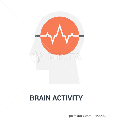 brain activity icon concept - Stock Illustration [45358200] - PIXTA