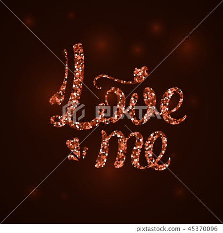 Love me calligraphy. - Stock Illustration [45370096] - PIXTA