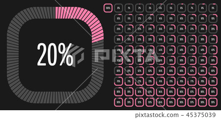 Set of rectangle percentage diagrams - Stock Illustration [45375039 ...