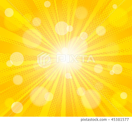Comic yellow sun rays background pop art retro... - Stock Illustration ...