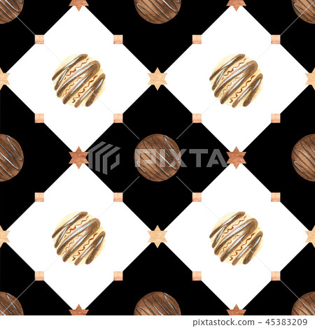 Sweet romantic pattern with chocolates and diamond - Stock Illustration ...