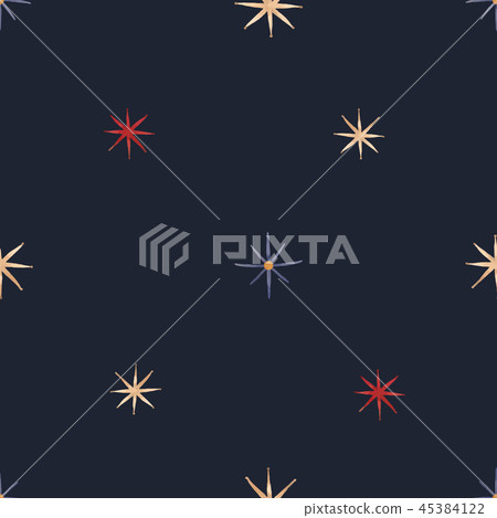 Stars seamless vector pattern - Stock Illustration [45384122] - PIXTA