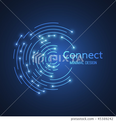 Abstract network connection. icon logo design - Stock Illustration ...