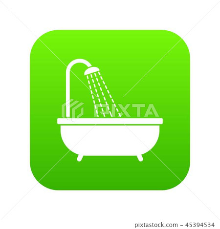 Shower icon digital green - Stock Illustration [45394534] - PIXTA
