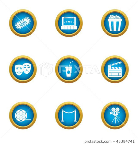 Admission icons set, flat style - Stock Illustration [45394741] - PIXTA
