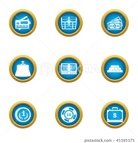 Coefficient icons set, flat style - Stock Illustration [45395375] - PIXTA