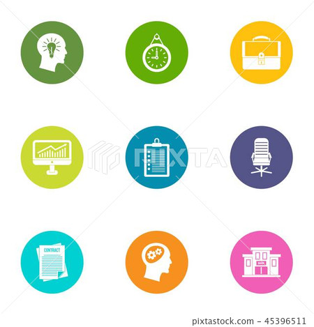 Competence icons set, flat style - Stock Illustration [45396511] - PIXTA