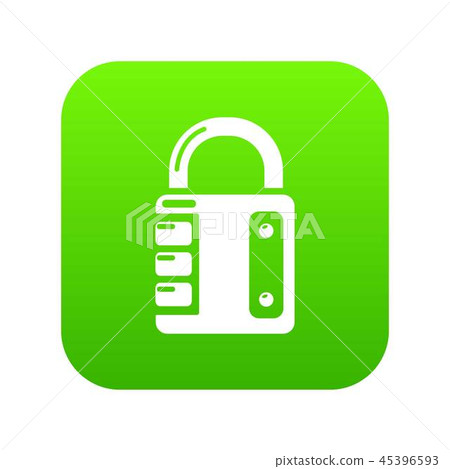 Lock system icon green vector - Stock Illustration [45396593] - PIXTA