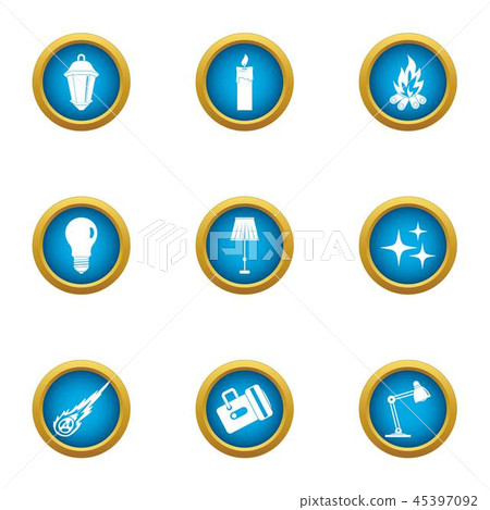 Emphasize icons set, flat style - Stock Illustration [45397092] - PIXTA